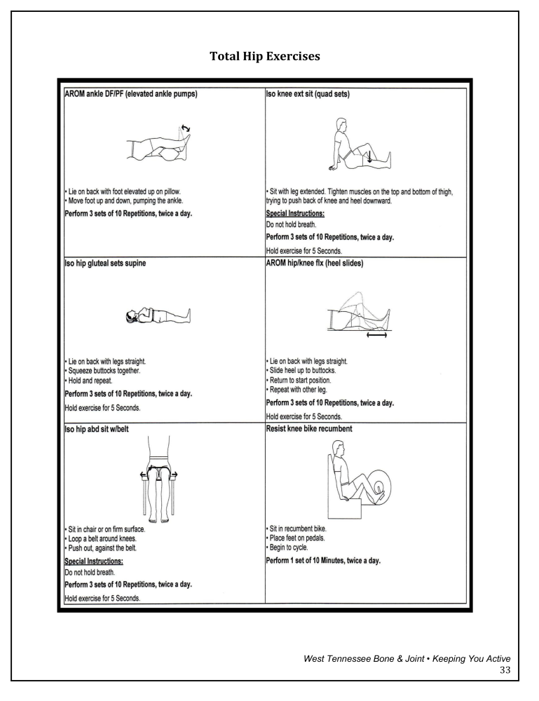 Guide to Faster Recovery:Total Hip Replacement | West Tennessee Bone ...